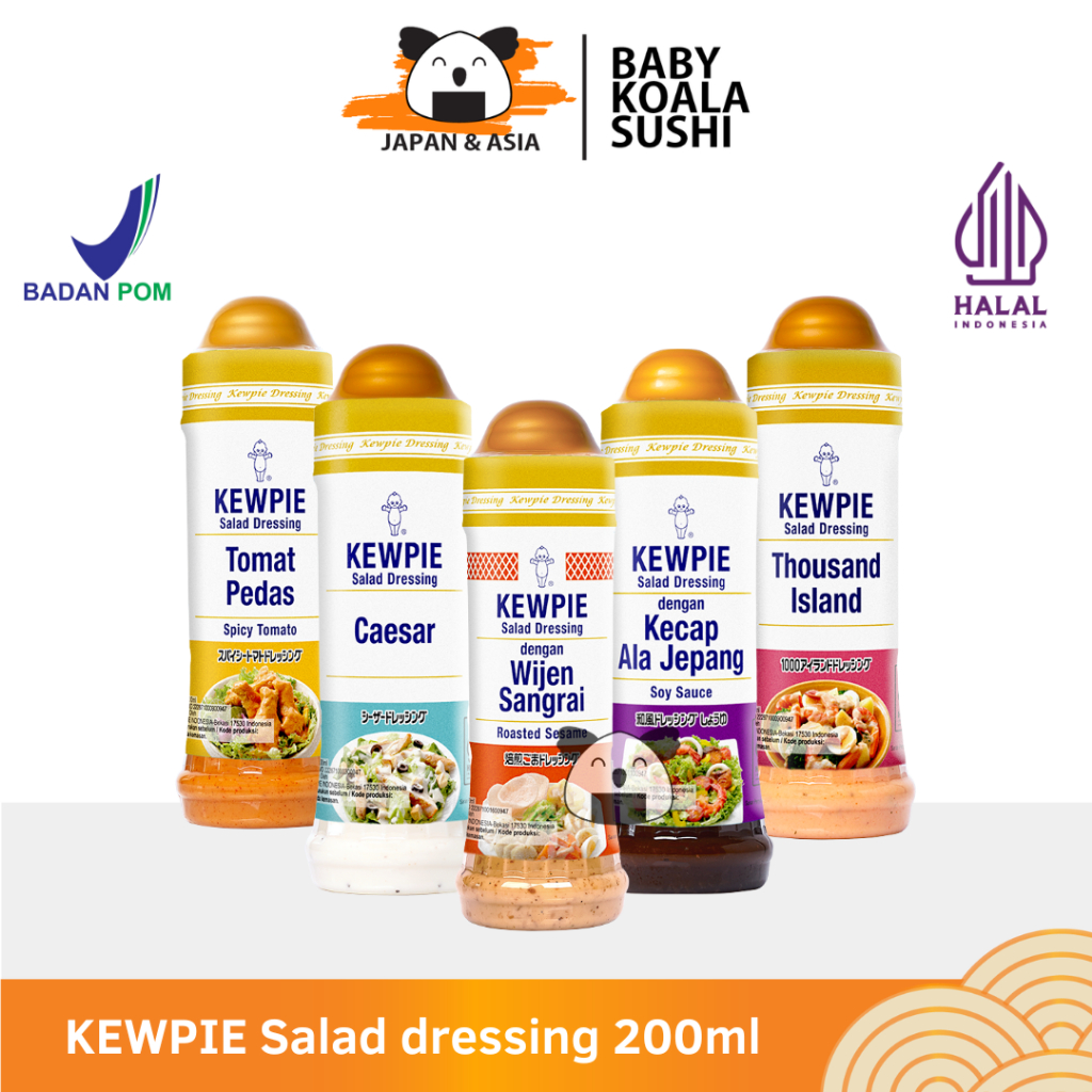 Jual KEWPIE Salad Dressing 200 ml Caesar, Tomat Pedas, Thousand Island, Kecap Jepang, Wijen ...