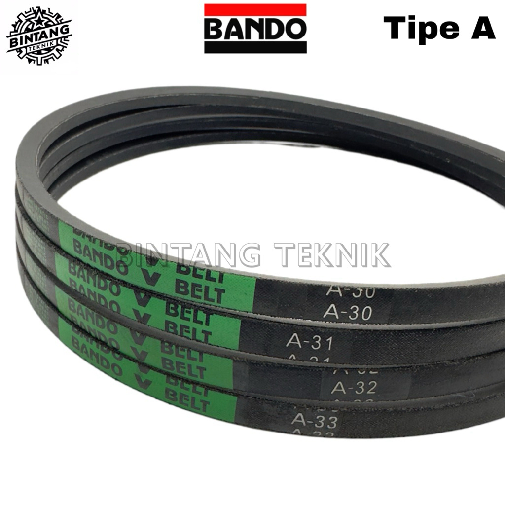 Jual V-BELT BANDO TIPE A [A25-A75] / VBELT BANDO A / VANBELT A / FANBELT A / TALI KIPAS BANDO A ...