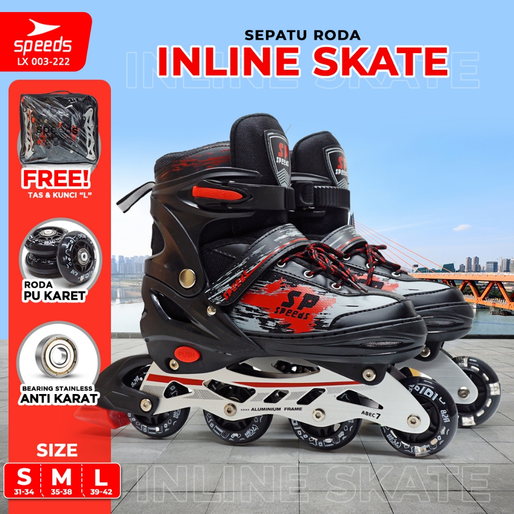 Jual SPEEDS Sepatu Roda Anak dan Dewasa Inline Skate Full Karet PU Roda ...