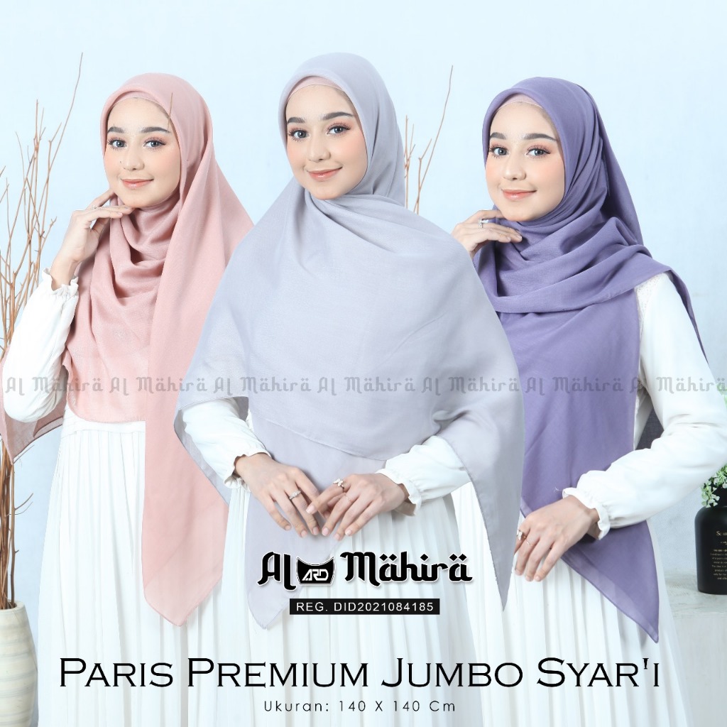 Jual Almahira hijab Ori paris premium size 140 x 140 / segi empat syar ...