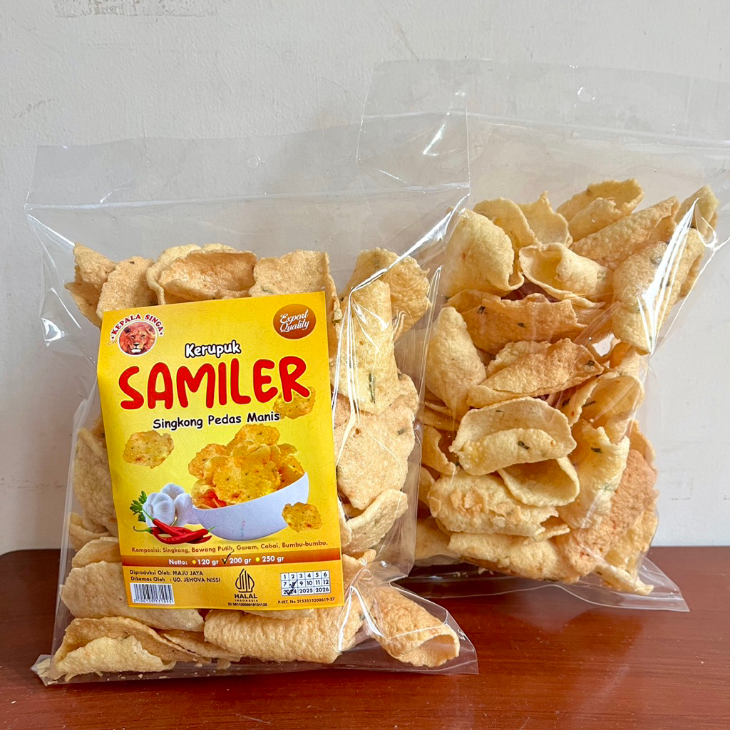 Jual KERUPUK SAMILER PEDAS MANIS MATANG KEPALA SINGA 200 GR | CAMILAN ...