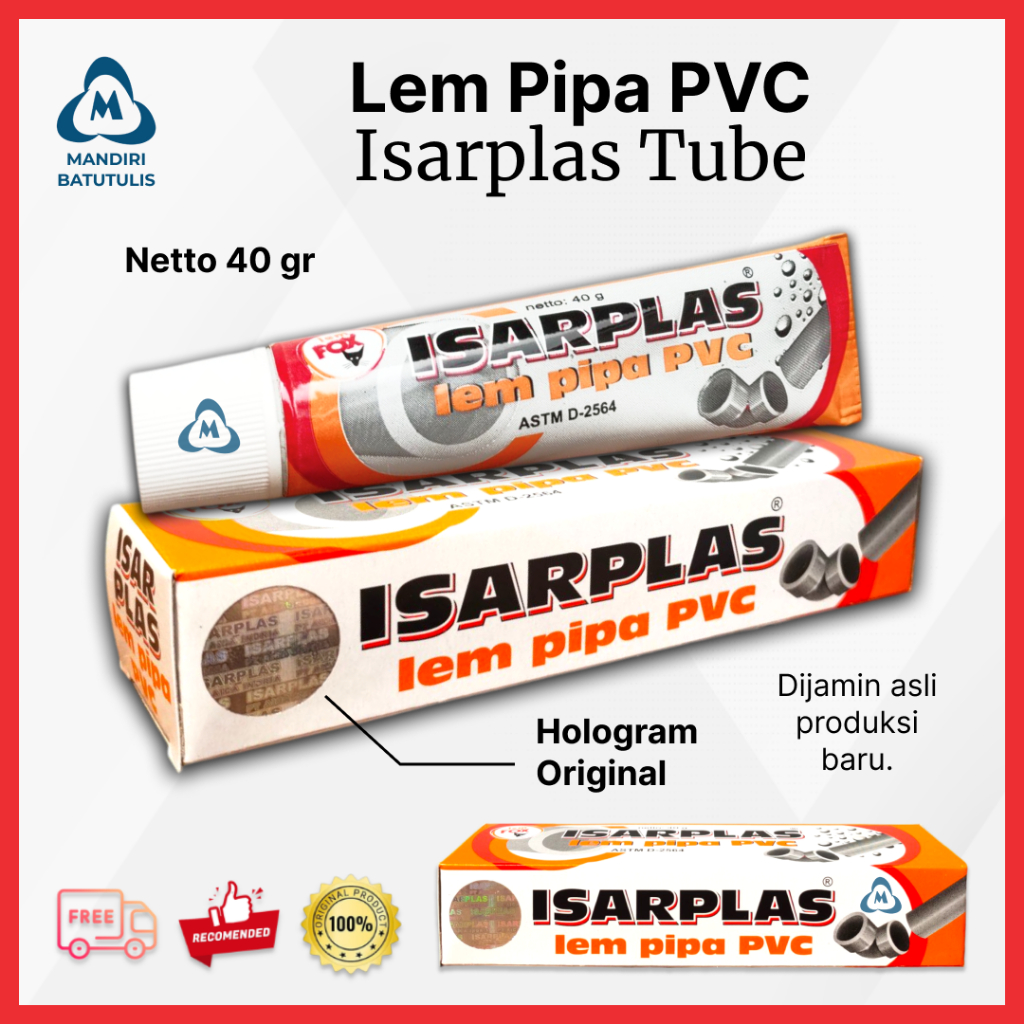 Jual Lem Isarplas Tube Original 40gr Lem Pipa Pvc Paralon | Shopee Indonesia