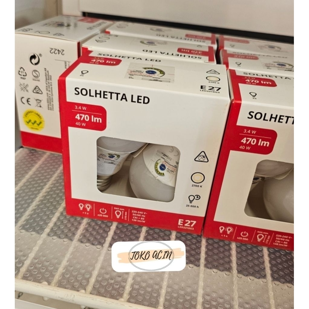 Jual RYET BOHLAM LED WARM WHITE E27 470 LUMEN, BULAT PUTIH OPAL 2700K | Shopee Indonesia