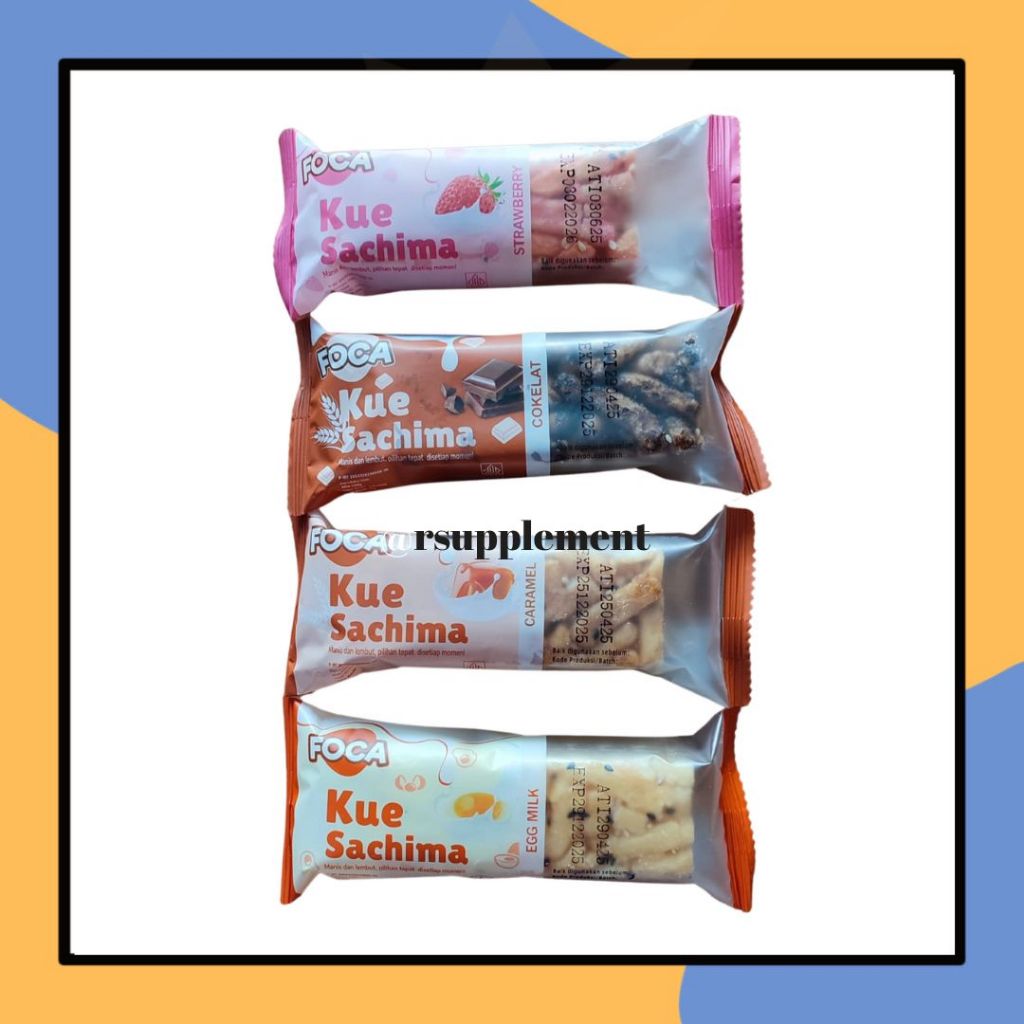 Jual Foca Kue Sachima 30gr Manis Snack Lembut Rasa Coklat Strawberry ...
