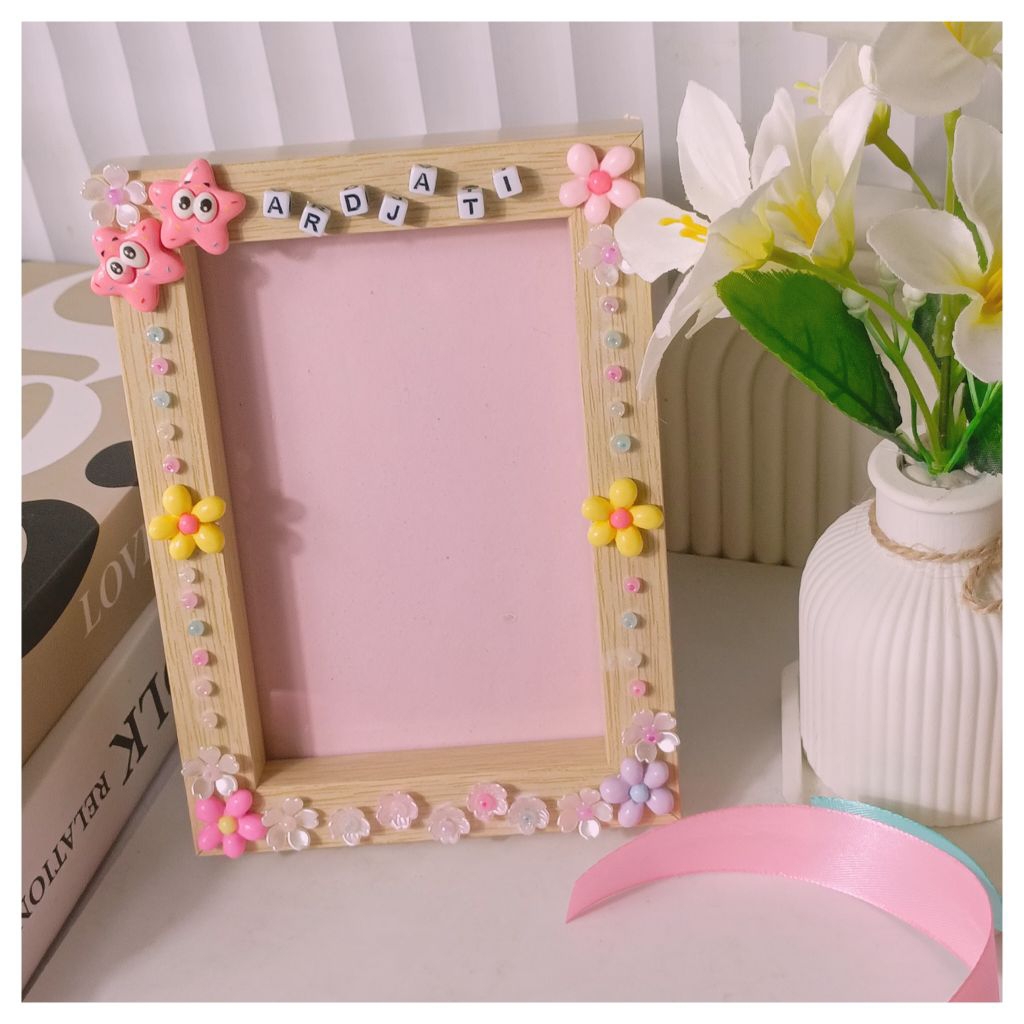 Jual (FREE Cetak Foto) Frame Manik Hias 4R ( 10 x 15 cm ) Request NAMA ...