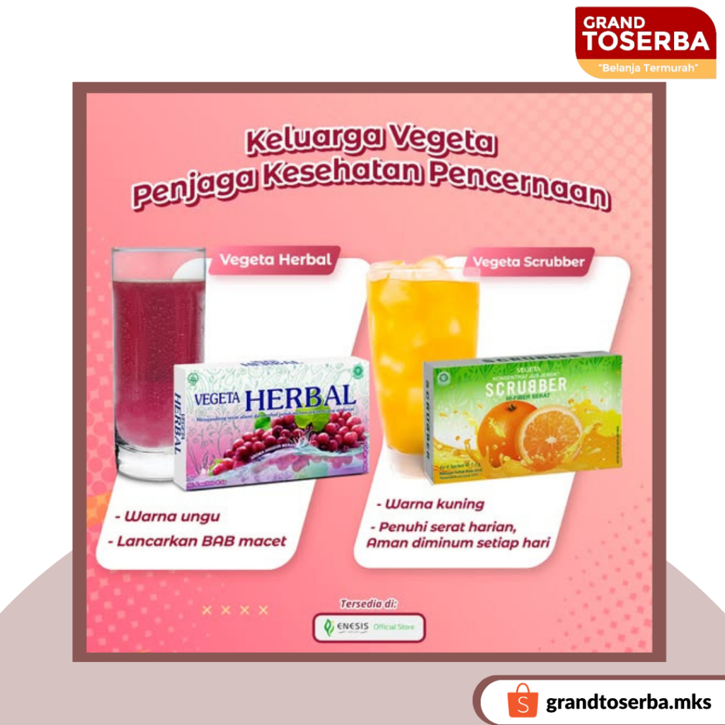 Jual Vegeta Herbal Dus + Vegeta Scrubber Jeruk Dus isi 6pcs | Shopee ...