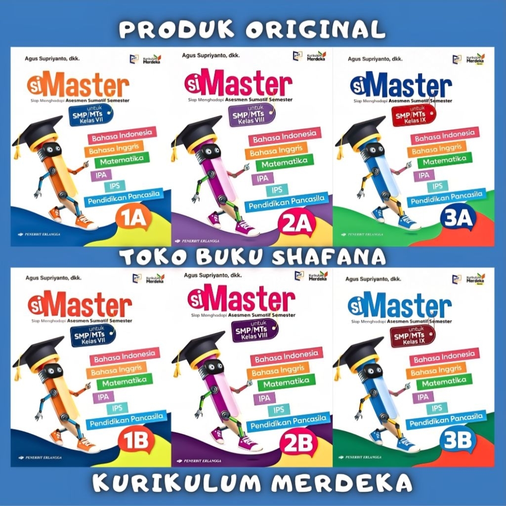 Jual Buku Simaster 1A 1B 2A 2B 3A 3B Erlangga Untuk SMP/MTs Kelas 7 8 9 ...