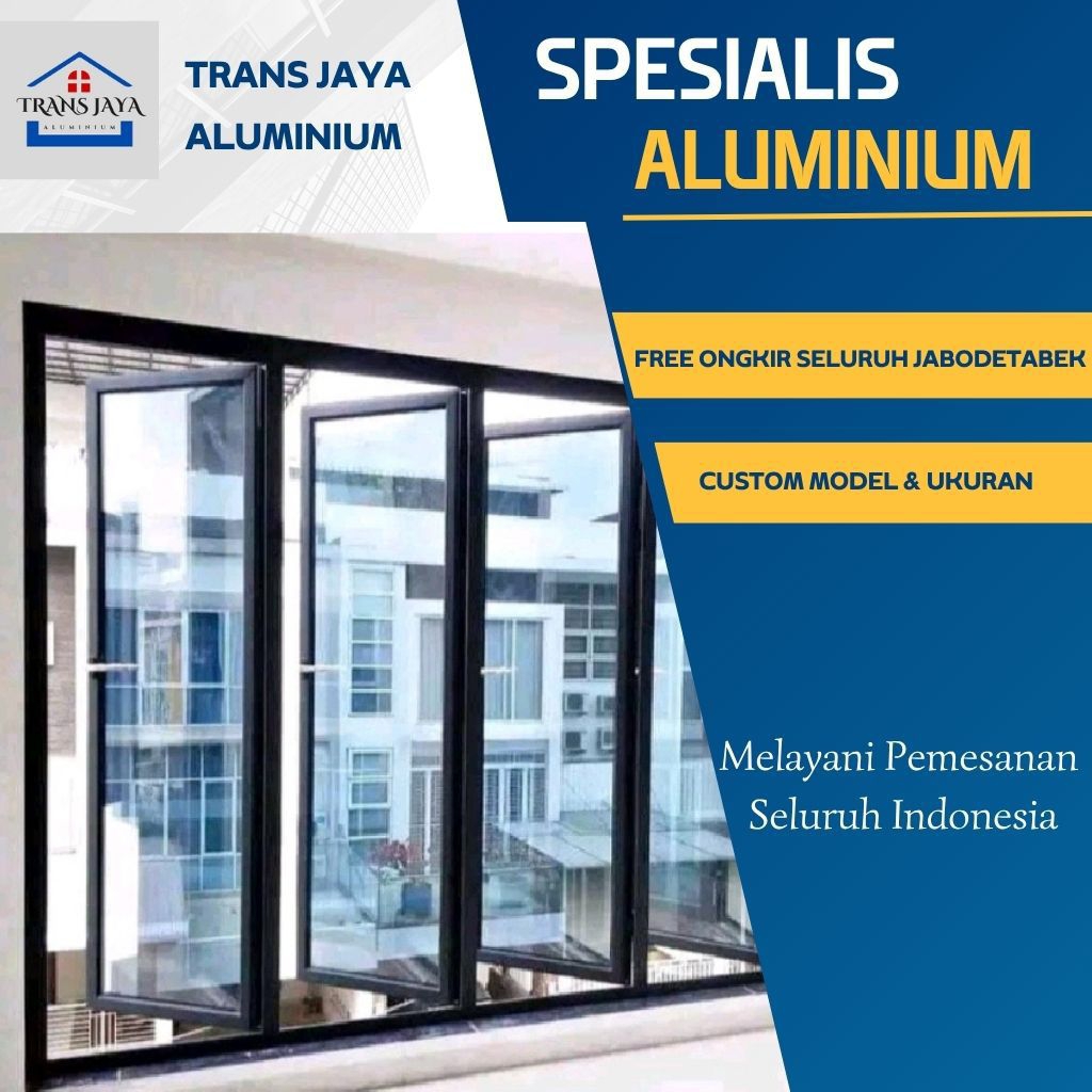 Jual JENDELA ALUMINIUM SWING FULL KACA UKURAN L40*T80 | Shopee Indonesia