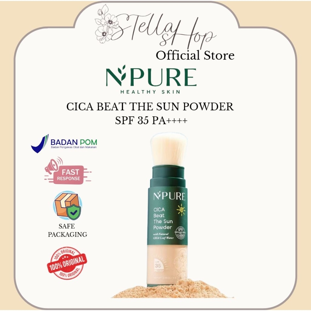 Jual NPURE CICA BEAT THE SUN POWDER SPF 35 PA++++ | Shopee Indonesia