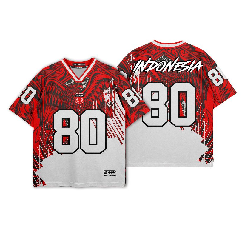 Jual Jersey oversize model HUT RI 80th kemerdekaan | Shopee Indonesia