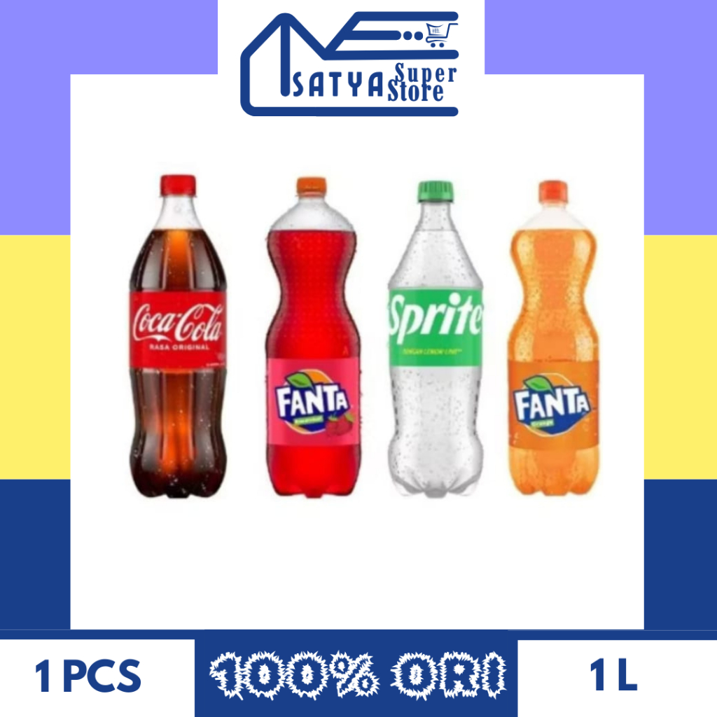 Jual SOFT DRINK COLA / FANTA / SPRITE UKURAN 1 LITER | Shopee Indonesia