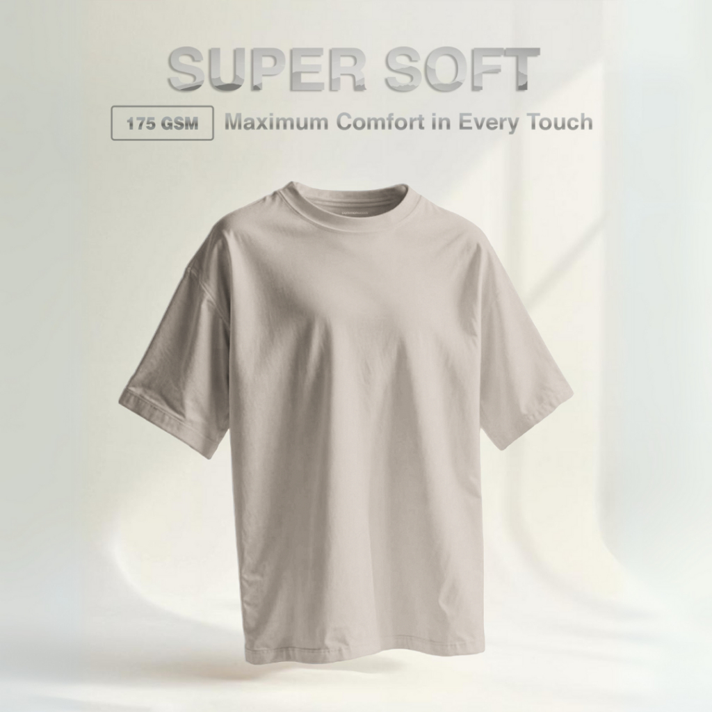 Jual Common Goods Short Sleeve Super Soft Oversize T-Shirts - Cloudy Grey | Shopee Indonesia