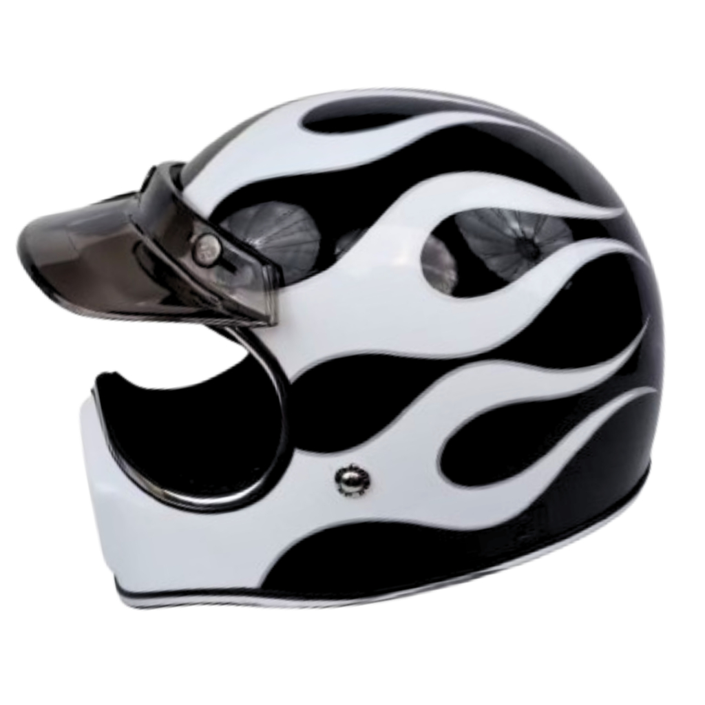 Jual Helm Cakil Motif Lidah Api Vintage SNI | Shopee Indonesia