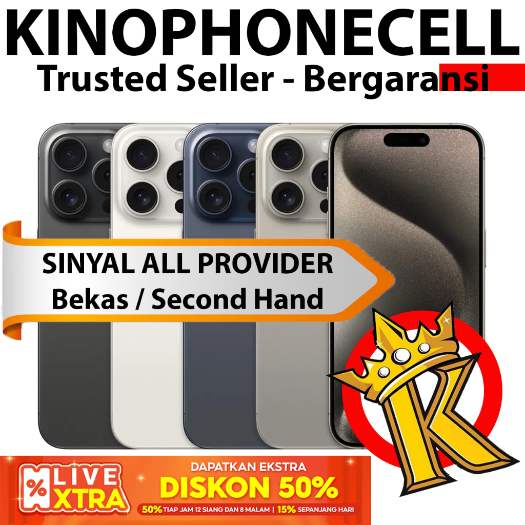 Jual 15 PRO / 15 PROMAX Second Normal 15 Pro Max 128GB 256GB 512GB ...