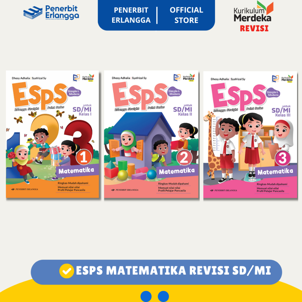 Jual [Erlangga Official] Esps Matematika Revisi Sd/Mi Kelas 1 2 3 Kurikulum Merdeka | Shopee ...