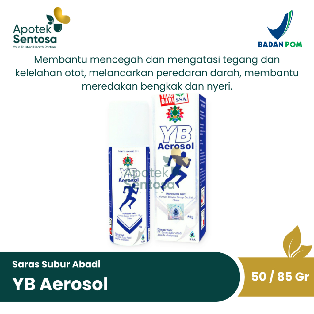 Jual YB Aerosol Spray - Untuk Mengatasi Nyeri, Tegang dan Kelelahan ...