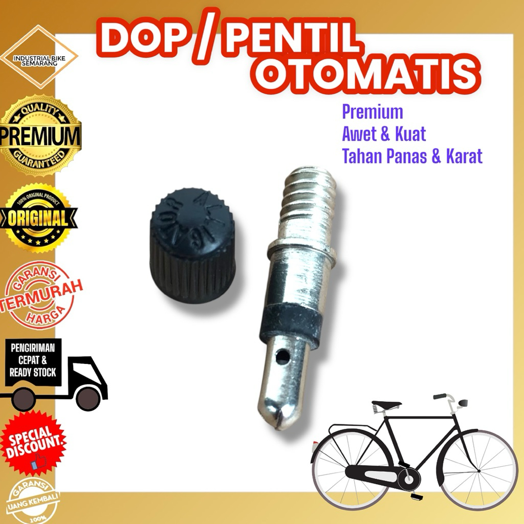 Jual ( VALVE OTOMATIS ) Pentil Dop Sepeda Otomatis Cop Sepeda Biasa ...