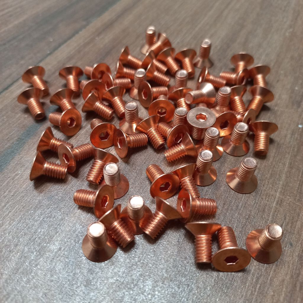 Jual Baut Tembaga Murni Countersunk - Pure Copper OFC Bolts Countersunk ...