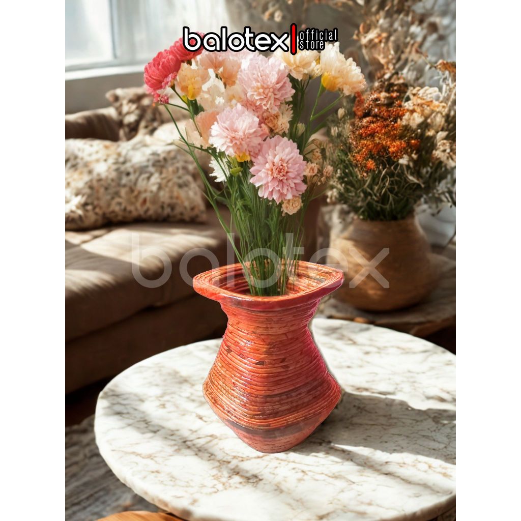 Jual Vas Bunga Kertas Koran XL | Brown Square Eco | Finishing ...