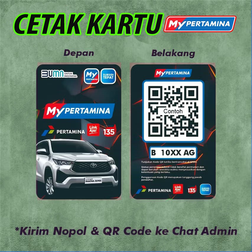 Jual Cetak Kartu My Pertamina Bahan PVC / Print UV | Shopee Indonesia