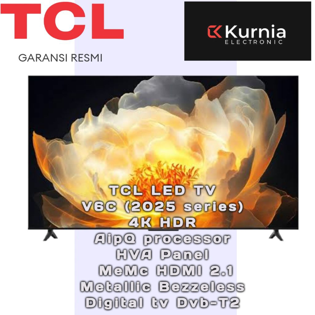 Jual TCL Smart GOOGLE TV 43 Inch 43V6C 4K 2025 Series 43V6B 2024 / 43P7K QLED 2025 | Shopee ...
