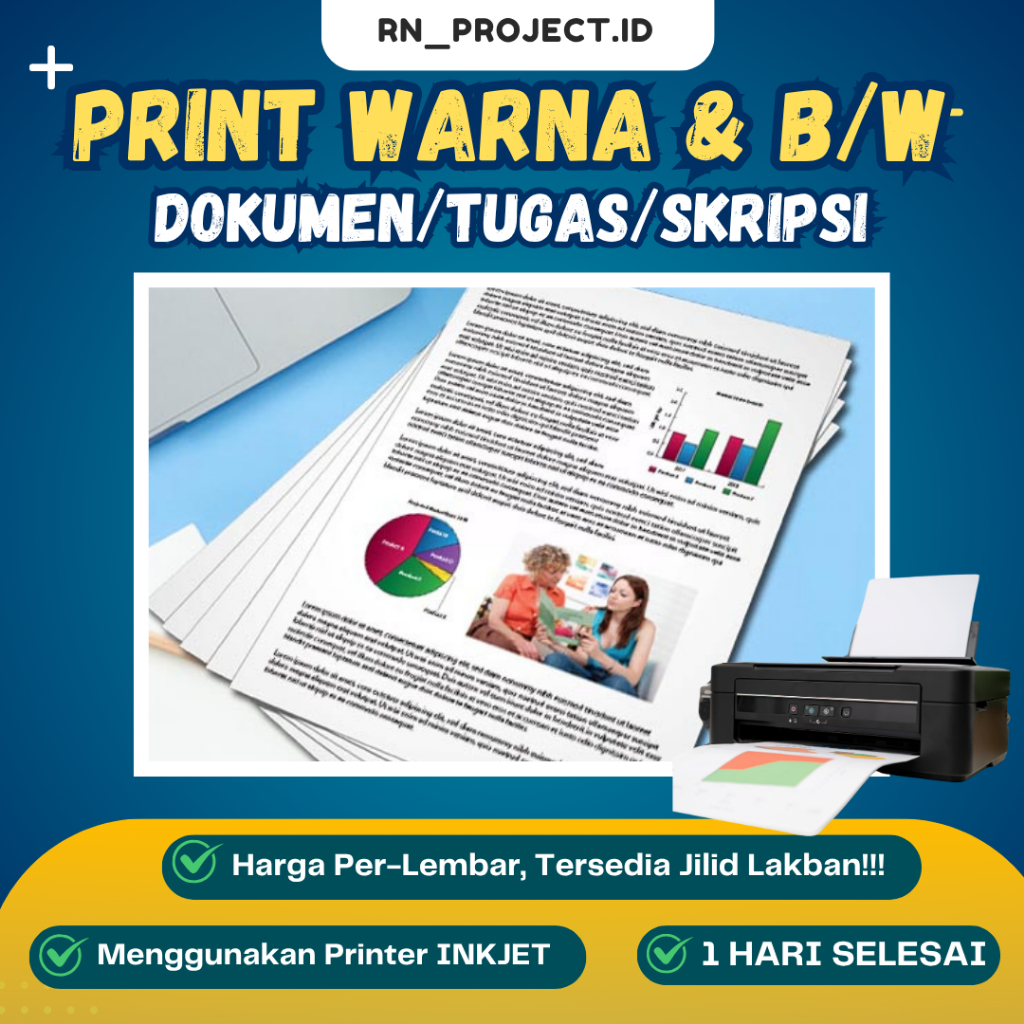Jual Print Cetak warna A4 | F4 75gsm Dokumen, Buku, Makalah, Skripsi dll | Shopee Indonesia