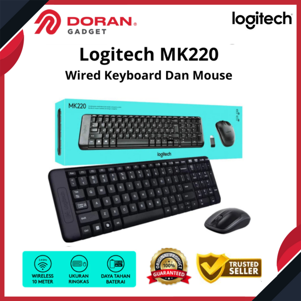 Jual Logitech MK220 Paket Combo Mouse dan Keyboard Wireless - Garansi ...