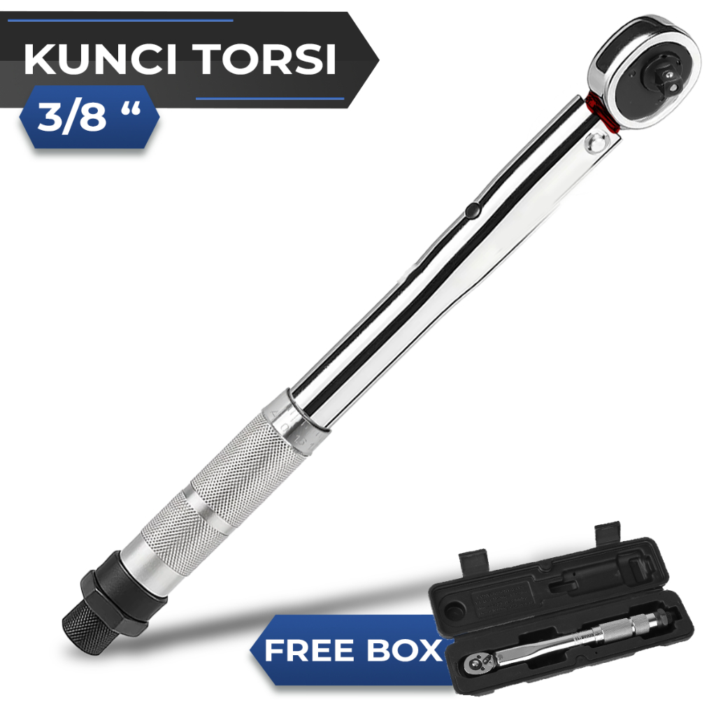 Jual Gagang Kunci Torsi 3/8 Inch Kunci Pas Soket Torque Wrench Two Way ...