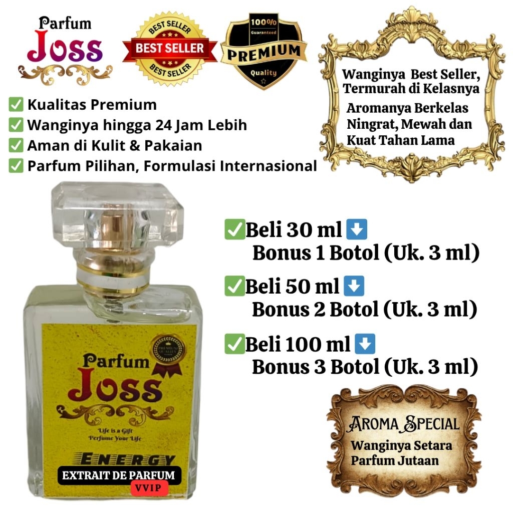 Jual Parfum Joss-Wanginya Kuat +24 Jam, Setara Parfume JUTAAN. EXTRAIT ...