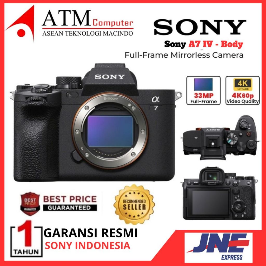 Jual Sony A7IV Body Sony Alpha A7 IV Mirrorless Camera Garansi Resmi ...