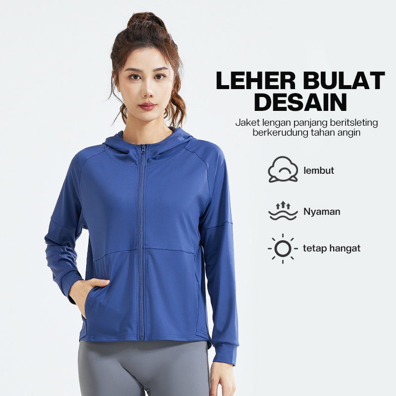 Jual RAGA Jacket Olahraga Wanita Perlindungan UV Wanita Longgar Nyaman ...