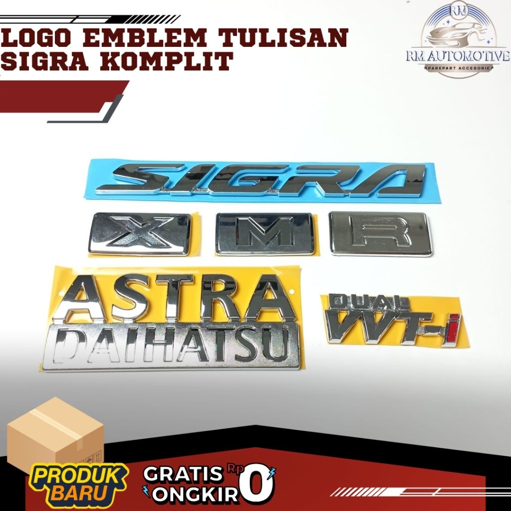 Jual Logo Emblem Bagasi Tulisan Sigra Type M Type R Type X Komplit ...