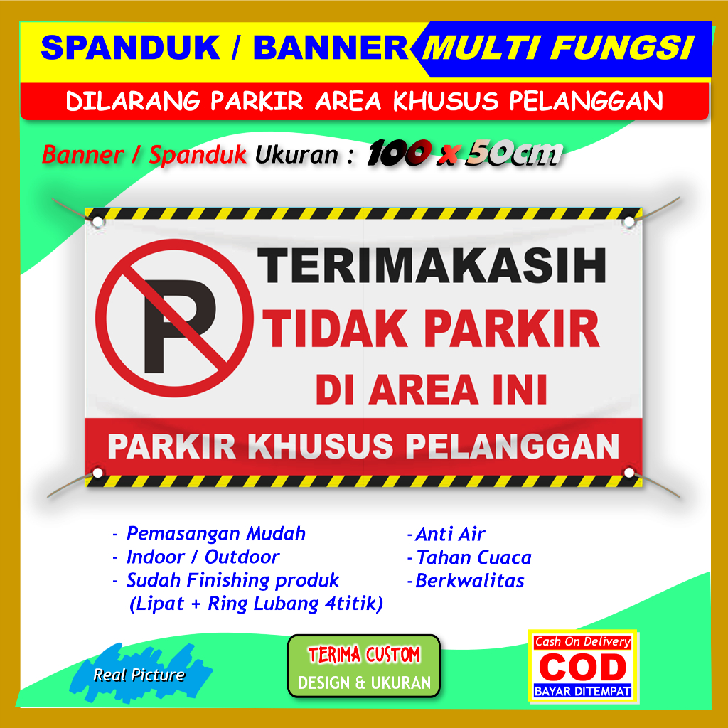 Jual Banner / spanduk dilarang parkir area khusus pelanggan informasi ...