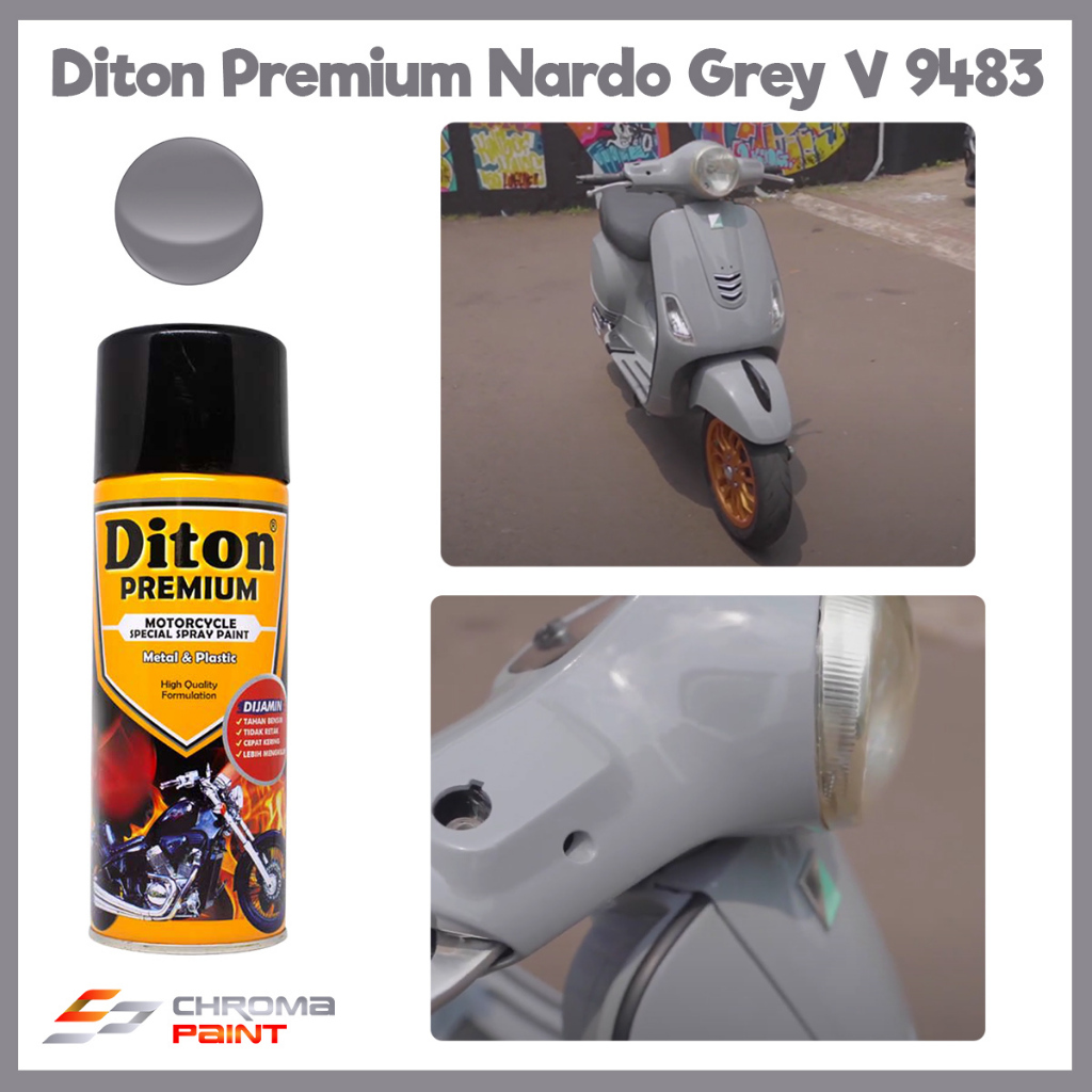 Jual Cat Motor Diton Premium Vespa Color Warna Abu-abu - Nardo Grey V ...