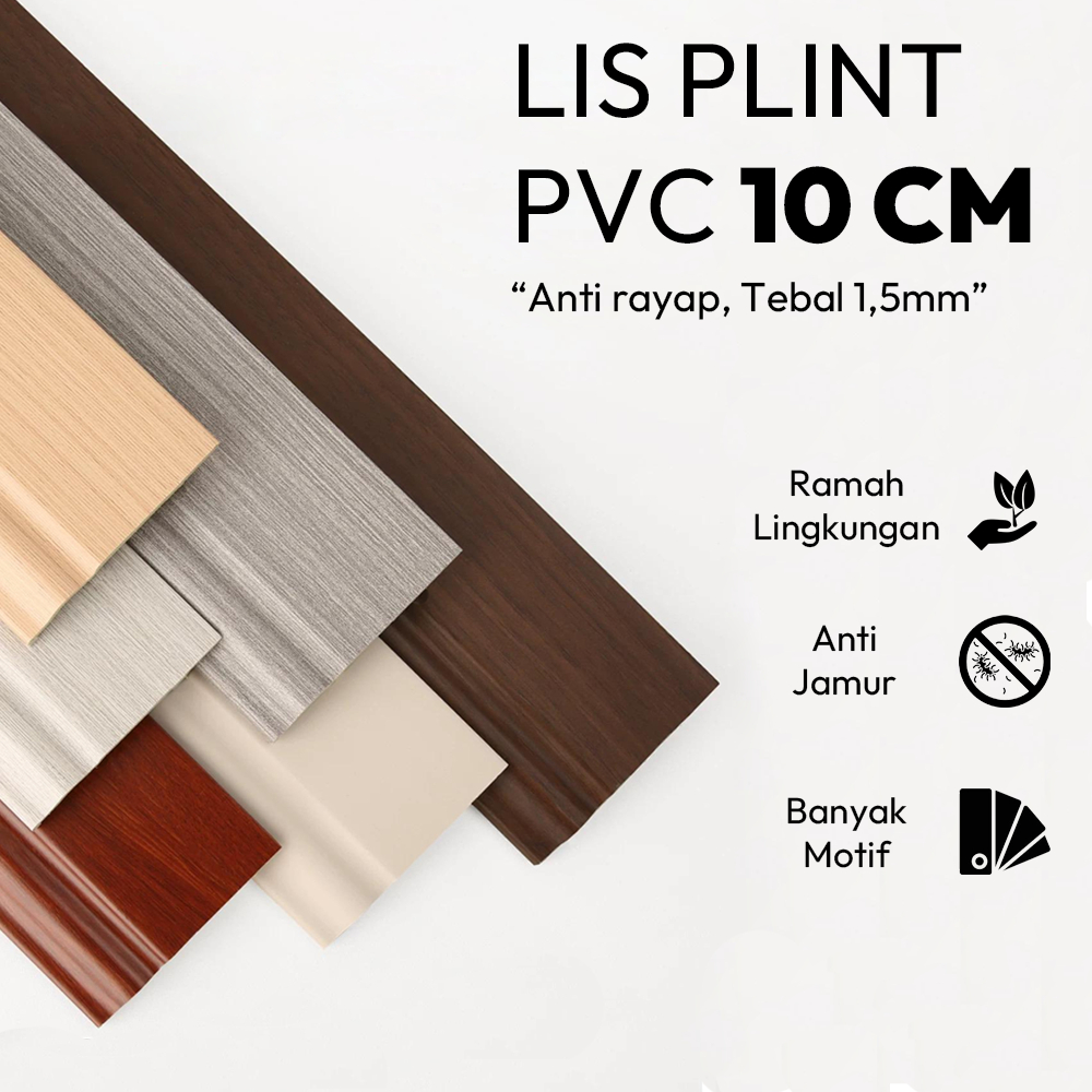 Jual LIS PLINT PVC 10 CM ANTI RAYAP, LIS PLINT PVC | Shopee Indonesia