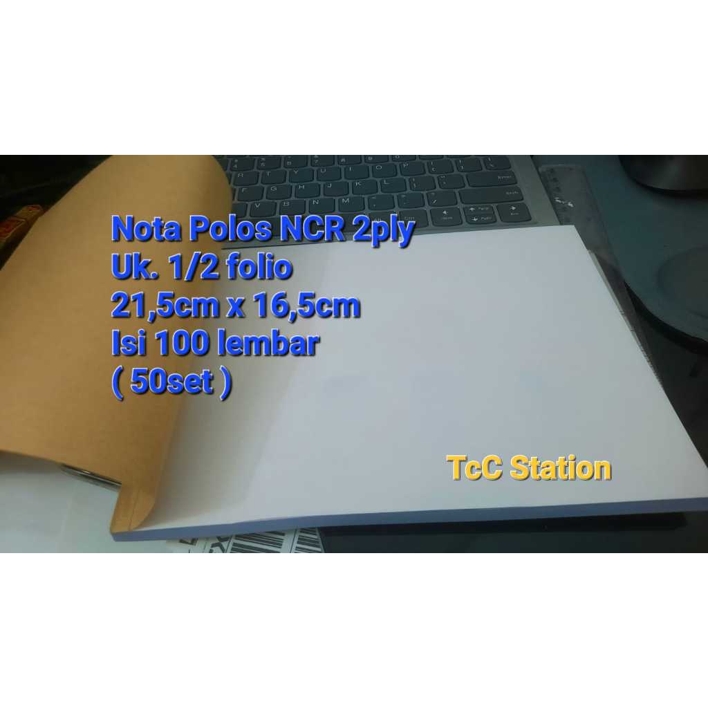 Jual Nota Polos 2 ply 1/2 folio buku bon polos 2 rangkap isi 100 lembar ...