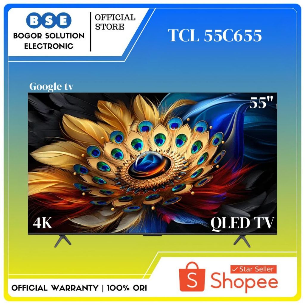 Jual TCL TV 55C655 QLED PRO 4K UHD Smart Google TV 55 INCH | Shopee Indonesia