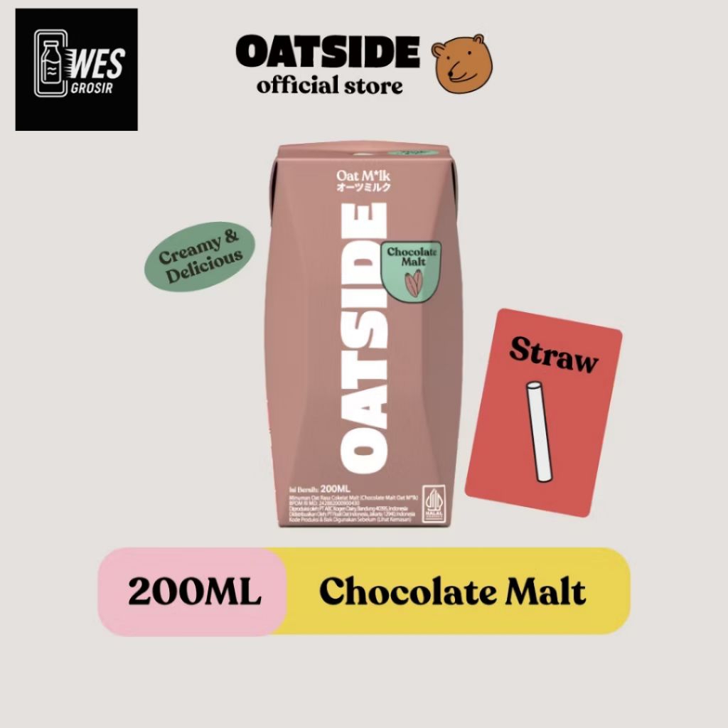 Jual OATSIDE OATMILK CHOCOLATE MALT 200 ML UHT | Shopee Indonesia
