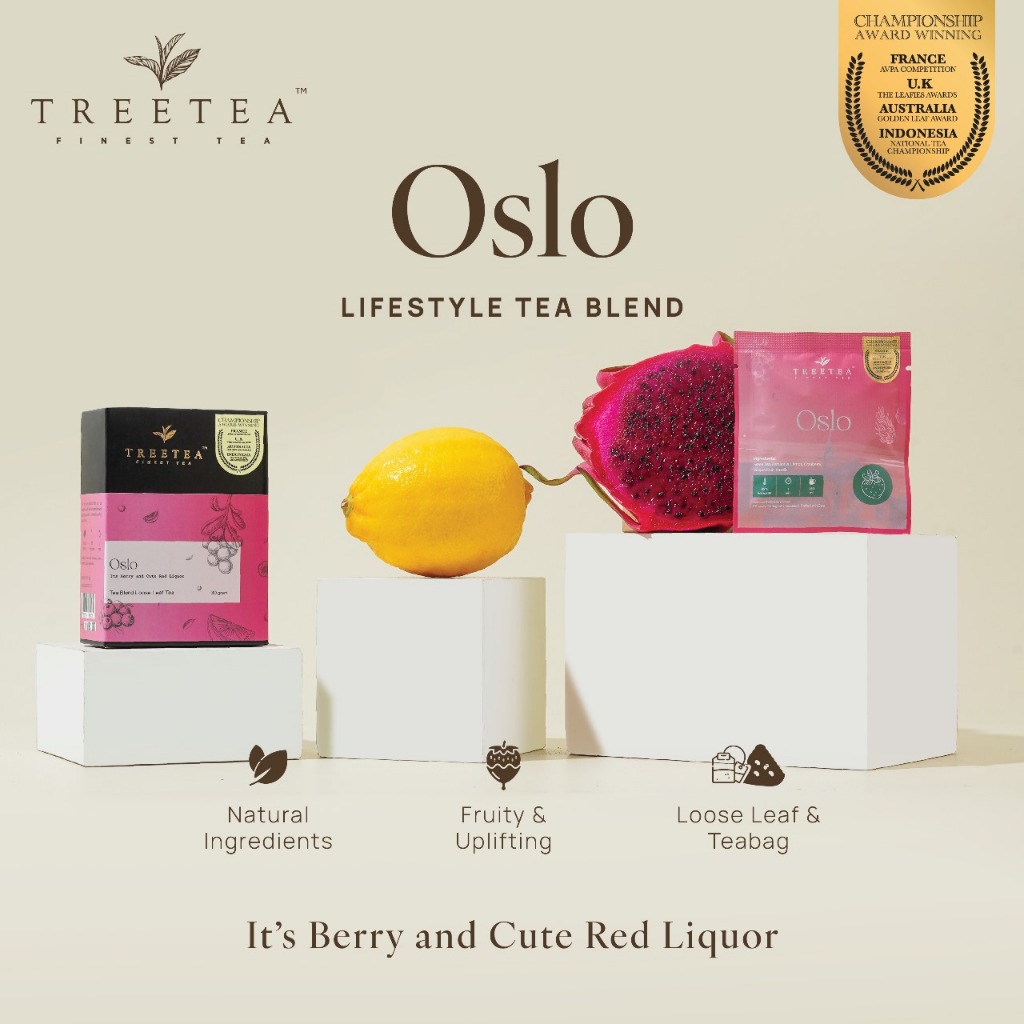 Jual OSLO - TreeTea Box Tea Blend Strawberry Flavour | Shopee Indonesia
