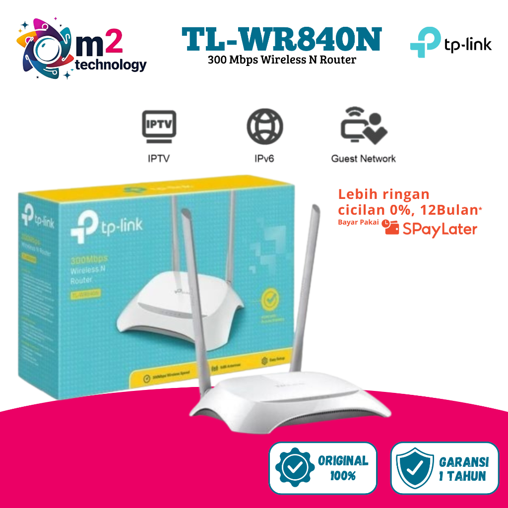 Jual TP-Link WR840N Router Wi-Fi Wider Coverage 4-in-1 Mode Up to 300 ...