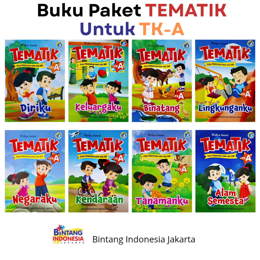 Jual PAKET TK - BUKU TEMATIK TK-A ( ISI PAKET 8 BUKU ) | Shopee Indonesia