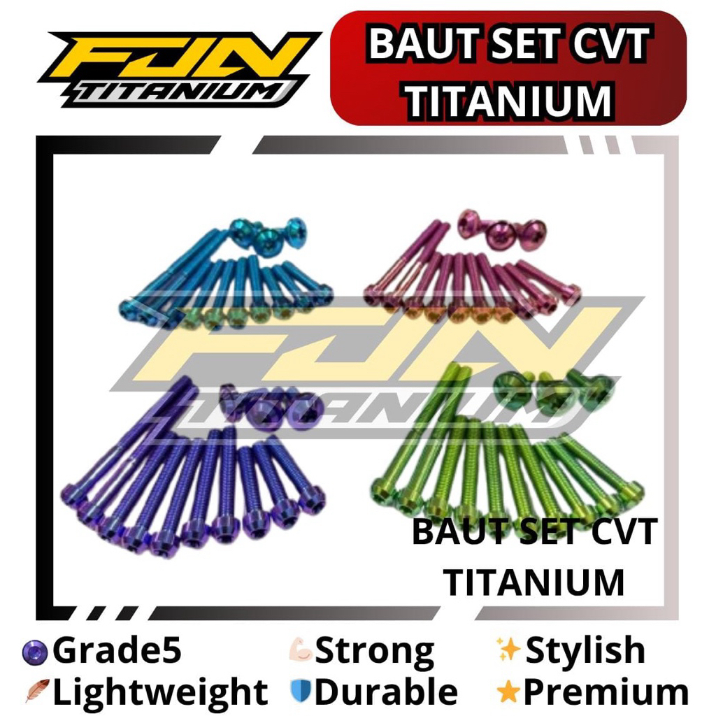 Jual Baut titanium Set CVT Honda Beat Genio Vario160 Scoppy Vario 125 ...
