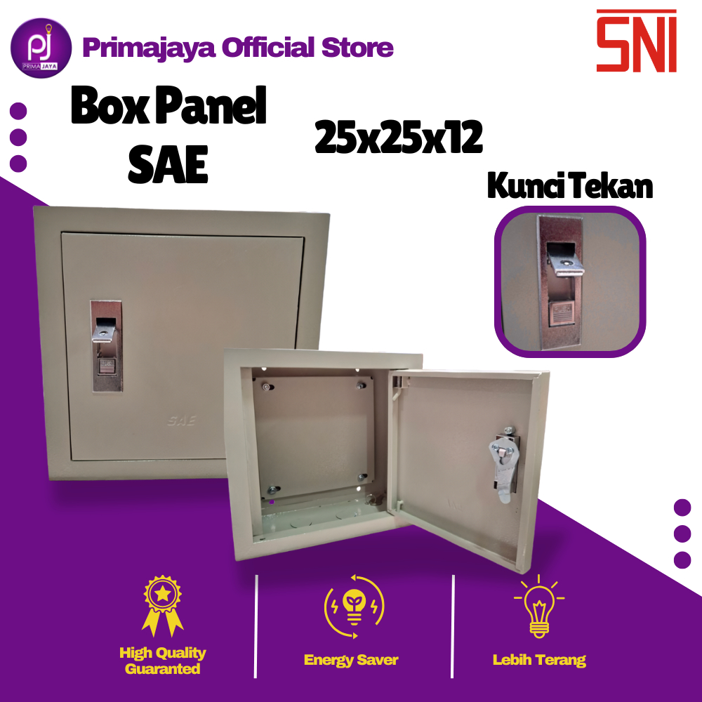 Jual Box Panel Listrik SAE 25x25x12 SNI – Kunci Tekan Aman Indoor Tebal ...