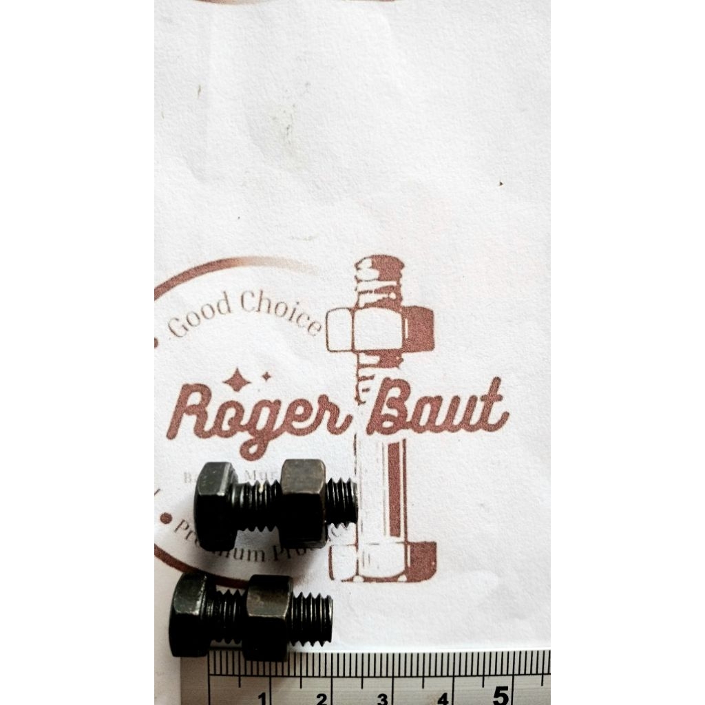 Jual Mur Baut NC 5/16 × 2cm / Kunci 12 Panjang 2cm 1. Baut Besi Hitam ...