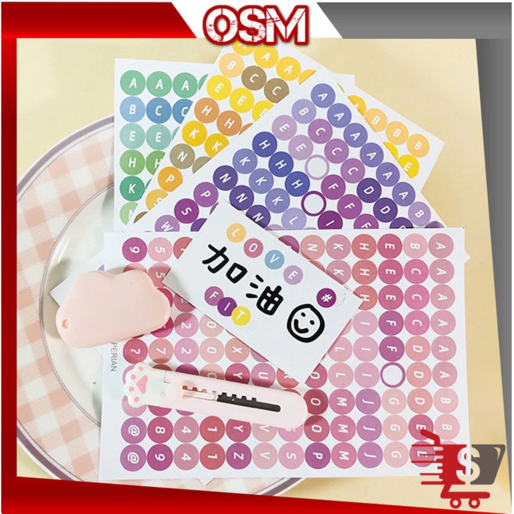 Jual Stiker Huruf 117 Pcs, Scrapbook Sticker Alat Tulis, Notebook Cute ...