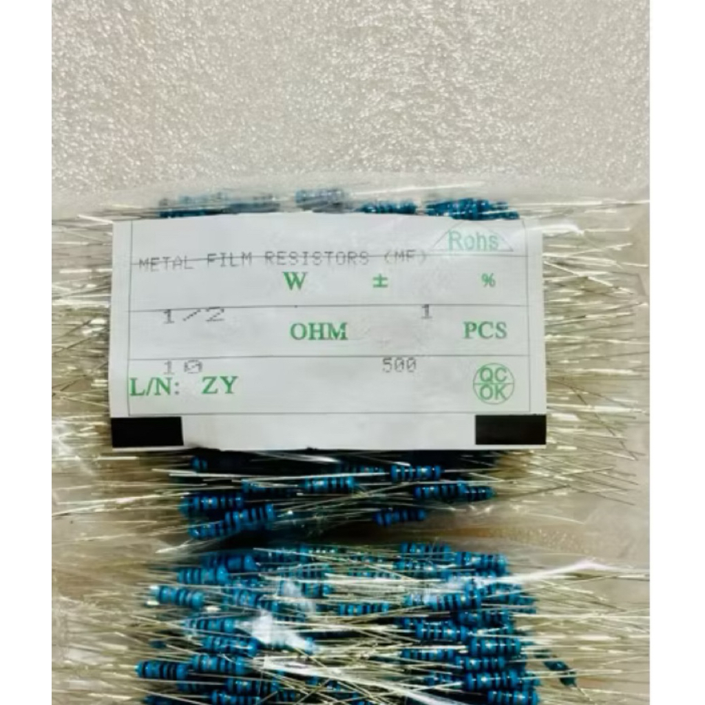 Jual resistor 1/2 watt 6k8/1k/10k/4k7/47k/1k2/33k ecer per 10pcs ...