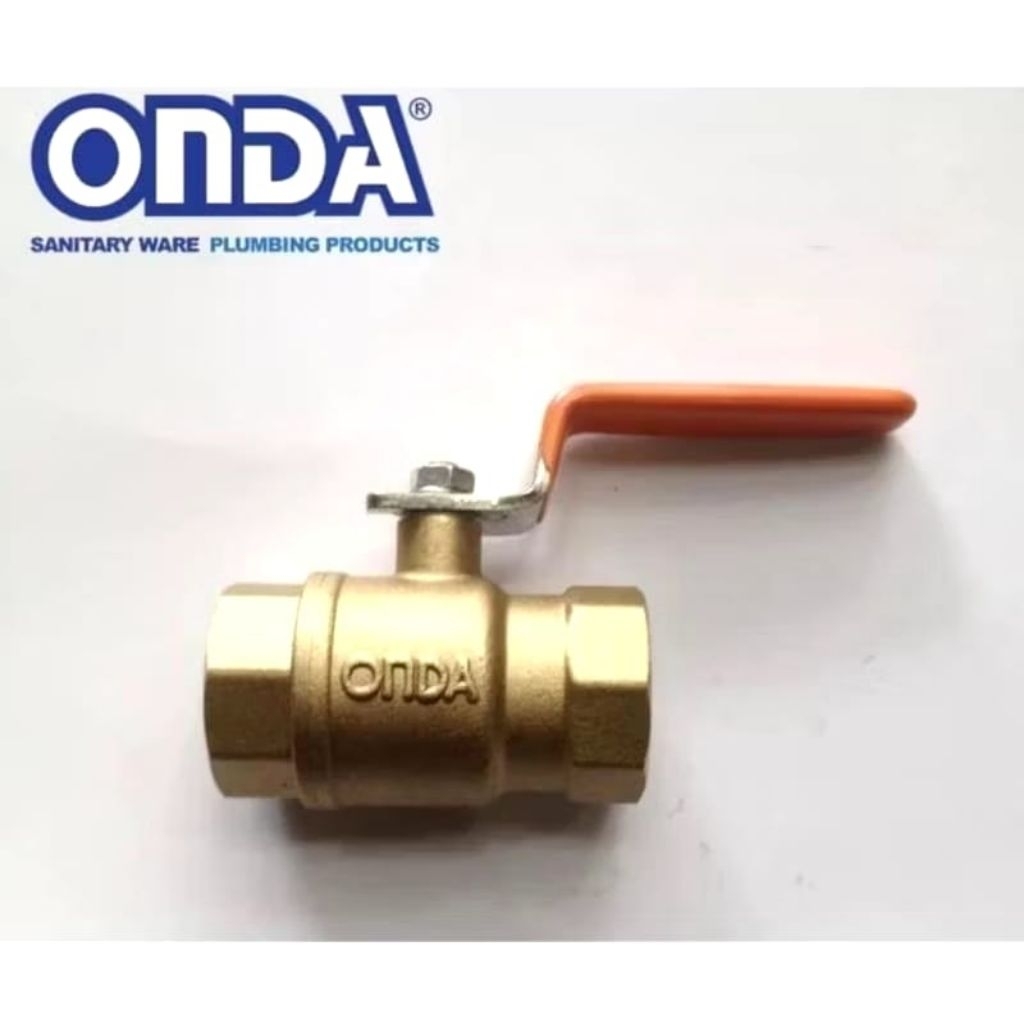 Jual ONDA Brass Ball Valve Stop Kran Kuningan 1/2, 3/4" dan 1" inch | Shopee Indonesia