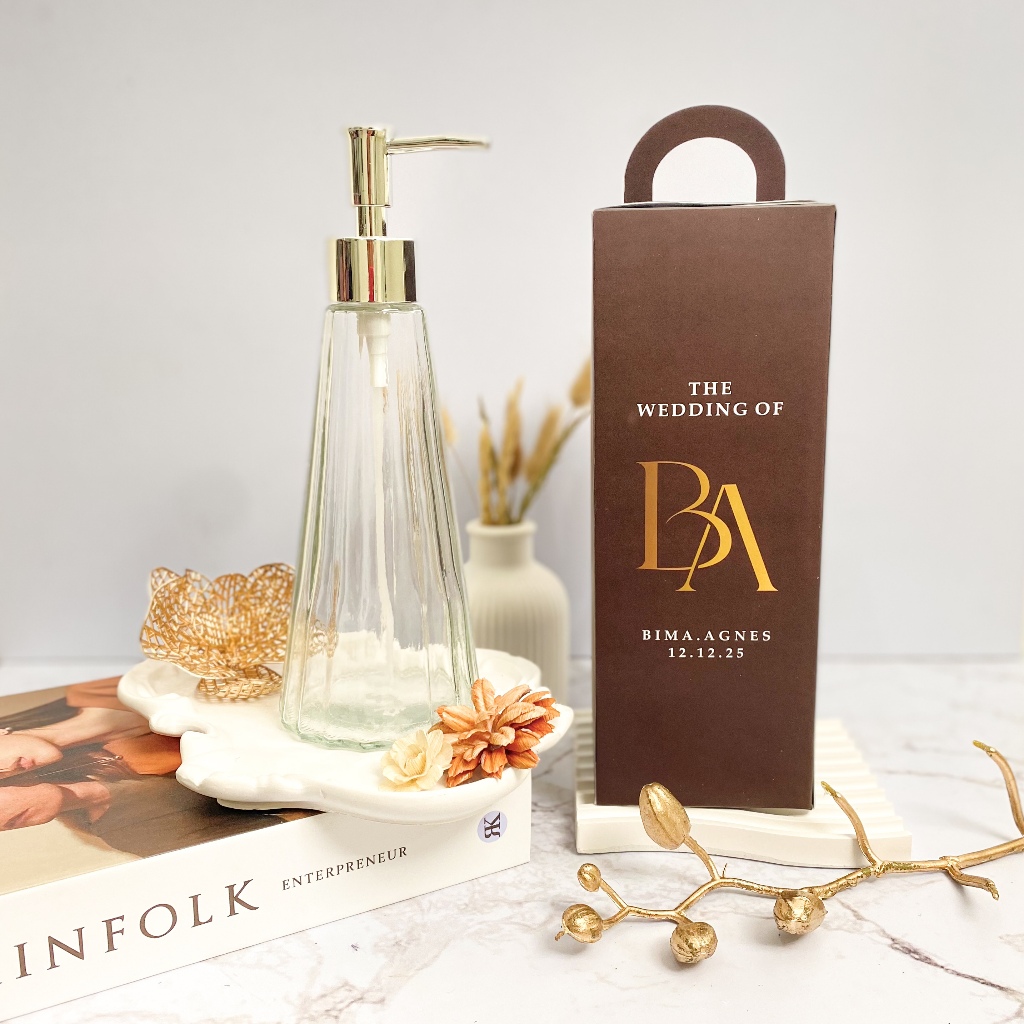 Jual Apsara Hasta - Souvenir Wedding Pump Sabun Glass Bottle Soap Herra ...