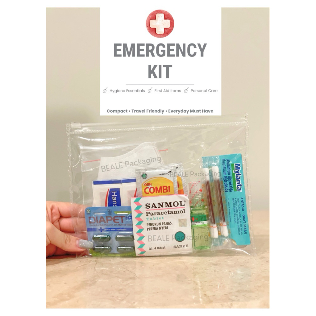 Jual EMERGENCY KIT in a Pouch by Beale Packaging First Aid Kit P3K Mini ...