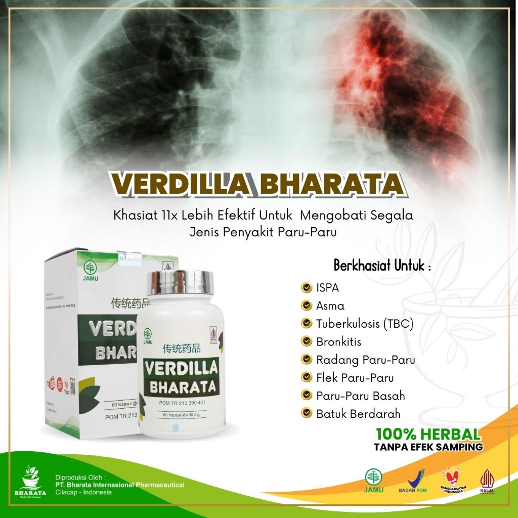 Jual Verdilla Bharata Obat Herbal Paru-paru, TBC, Batuk Berdarah ...